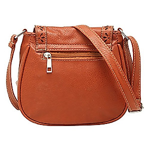 Women's PU Hollow Shoulder Bag Crossbody Bag Front Belt Messenger Bag Red