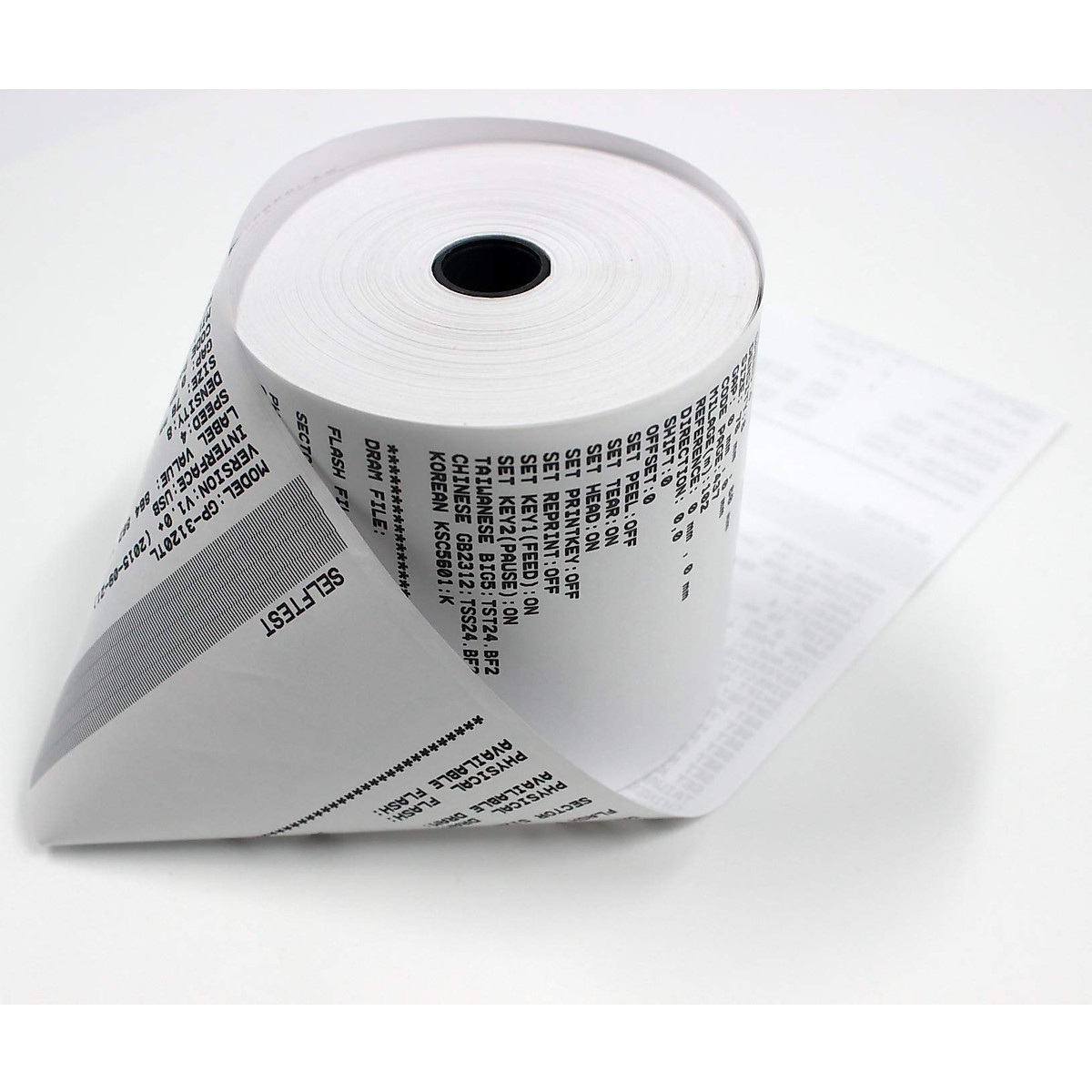 (6 Rolls) 2 1/4 x 150 ft, White, adding machine tape Paper Rolls, Premium One Ply Cash Register/Adding Machine/Calculator Roll Printing Calculator 10 key adding machine tape