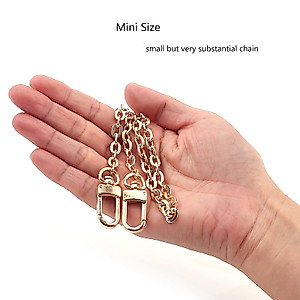 Mini Copper Purse Chain Shoulder Crossbody Strap Bag Accessories Charm Decoration (Gold, 18'')