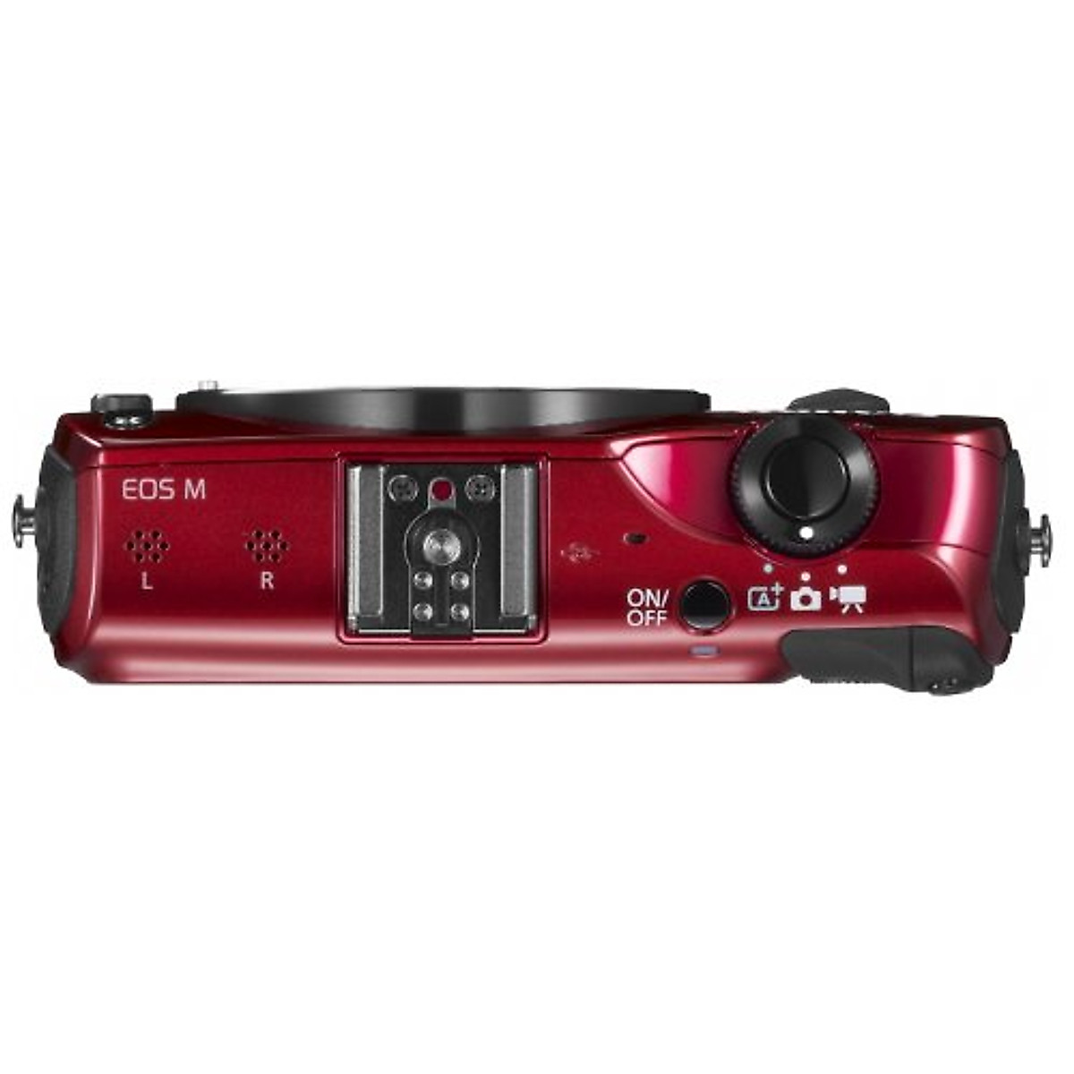 Canon EOS-M Mirrorless Digital Camera With EF-M 18-55MM, 22Mm STM Lenses with 90EX Flash with Mount Adapter EF-EOS M (Red) - International Version (No Warranty)