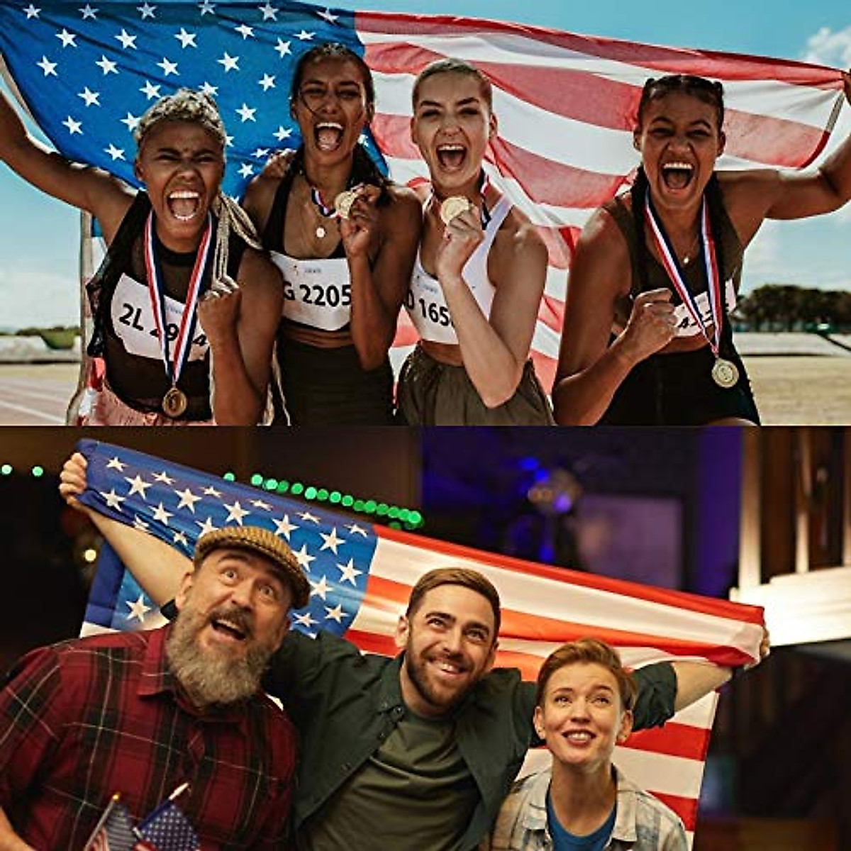 American Flag 3x5 FT For Outside 100% Made in USA, Most Durable Nylon US Flag, Heavy Duty, Luxury Embroidered Star with Brightly Colored Brass Grommets Premium US Flag (3x5 Ft)