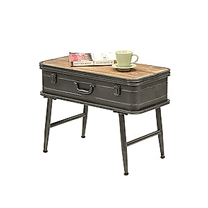 4D Concepts Urban Loft Metal Two Trunk Tables, Rustic Natural Pine