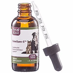 PetAlive EaseSure-S - All Natural Herbal Supplement for Symptoms of Pet Seizures - Reduces Involuntary Muscle Movements and Twitching in Dogs and Cats - 59 mL