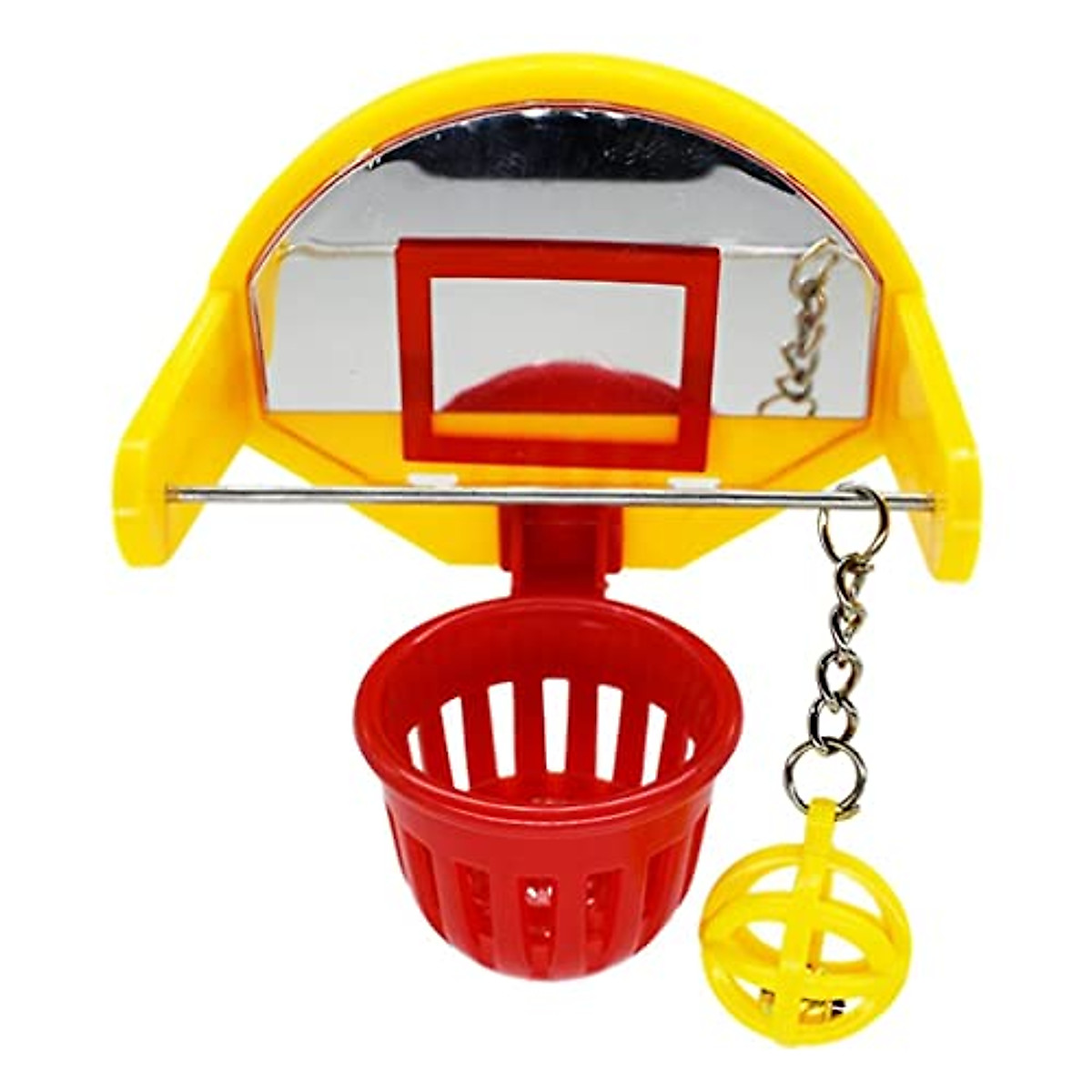 Gralara Funny Bird Basketball Toy Training, Parrot Intelligence Toy Supplies Parrot Birds Toys Large Medium Finches, Cockatiels, Lovebird, Yellow