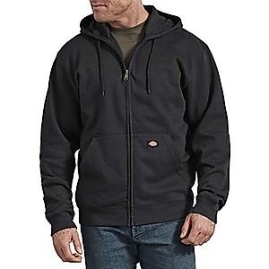 Dickies mens Full Zip Hoodie Fleece Jacket, Dark Heather, X-Large US