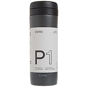ESPRO P1 French Press Coffee Maker for Travel - Double Walled Stainless Steel Vacuum Insulated Coffee Maker and Tea Maker, Portable and Durable Coffee Press for Travel, 12 Ounce, Gun Metal Gray