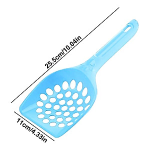 FRESO Pet Waste Scoop, Litter Scoop with Holder, Cat Stuff Poop Scooper, Cat Poop Shovel Solid Resin with Hook, Cat Cleaning Tool Hole Design, Pet Waste Management Ergonomics for Kittens Cats Dogs