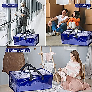 4 Pack Heavy Duty Oversized Storage Bag for Moving, College Dorm, Traveling, Camping, Christmas Decorations, Packing Supplies