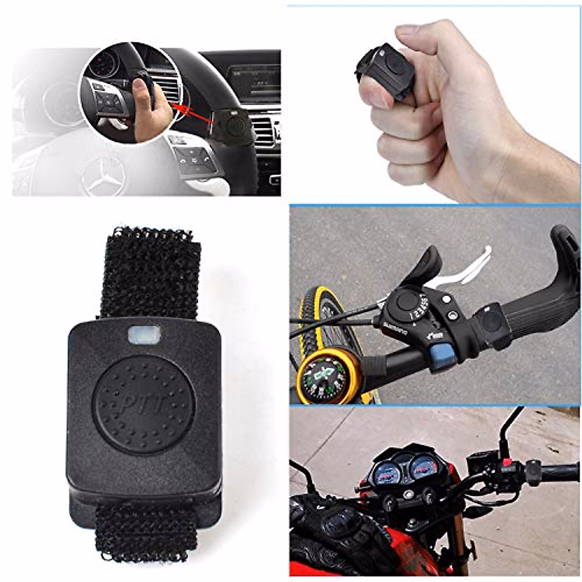 HYS Bluetooth Earpiece Headset with Finger PTT for Motorola BRP40 CP200 CP200D CP185 CLS1410 CLS1110 DTR650 RDU2020 RDU4100 RDU4160D RDU2080D Yaesu FT-4XR FT-4VR FT-65R FT-25R Handheld Walkie-Talkie