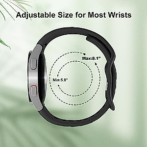 Bandkids 3 Pack Leopard Engraved Bands Compatible for Samsung Galaxy Watch 6/Galaxy Watch 5/Galaxy Watch 4 40mm 44mm/Watch 4 Classic 42mm 46mm Watch 6 47mm 43mm,20mm Adjustable Soft Silicone Bands