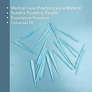 VISOSCI 1000uL Pipette Tips 1000 PCS per Bag Blue Laboratory Universal Plastic Liquid Pipette Pipettor Tips