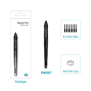 HUION PW507 Battery-Free Stylus for Huion Kamvas PRO 12, Kamvas PRO 13,Kamvas Pro 16, Kamvas 16 and Kamvas 20 Graphics Drawing Monitor