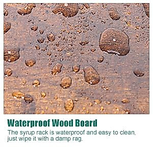 KLM Liquor Bottle Display Shelf, Coffee Syrup Rack Organizer, 3 Step Countertop Liquor Wine Rack, mini bar,liquor cabinet, Home Retro Bar Shelf Stand for Liquor Whiskey, Spirits