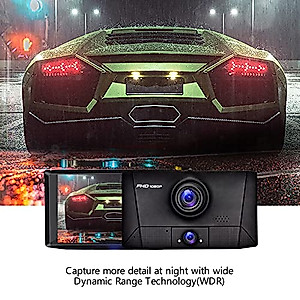 1080P Front and Rear Dash Cam for Car - Smart Driving Recorder - Car Driving Recorder with Night Vision, Seamless Loop Recording, Emergency Video Lock - Dashcam with 4.0Inch IPS