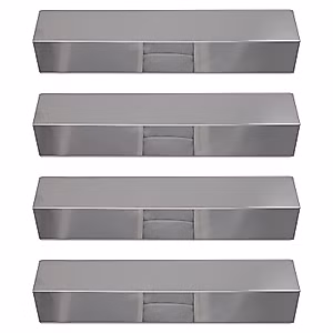 4-Pack BBQ Grill Heat Shield Plate Tent Replacement Parts for Uniflame GBC091W - Compatible Barbeque Stainless Steel Flame Tamer, Guard, Deflector, Flavorizer Bar, Vaporizer Bar, Burner Cover 15"