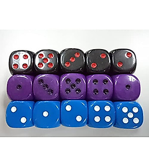 ZYM305 10PCS/Lot Dice Set 10 Colors Solid Acrylic 6 Sided Dice for Club/Party/Family Games Games Dice (Color : Brown)