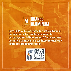 Smooth-Face Shelf Stiffener by Orange Aluminum, Rack, Cabinet, and Shelf Bracket, 48 Inches, for 1" Materials, White Powder Coat