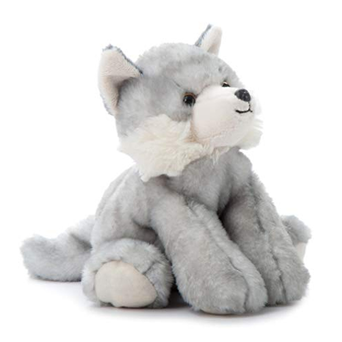 The Petting Zoo Wolf Stuffed Animal, Gifts for Kids, Wild Onez Zoo Animals, Grey Wolf Plush Toy 9 inches