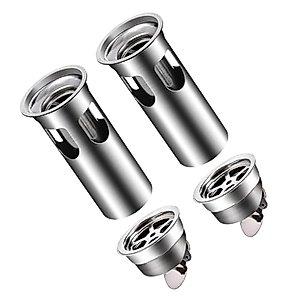 Veemoon 4pcs Stainless Steel Floor Drain Bathtub Strainer Floor Drain Backflow Preventer Backflow Floor Drain Valve Kitchen Drain Cover Drain Seal Return Valve Clamshell Household