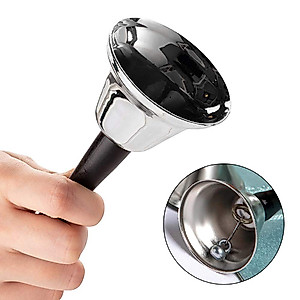 12Pcs Hand Bells Silver and Gold Steel Service with Black Wooden Bell for School Church Adults Classroom Wedding Decorative