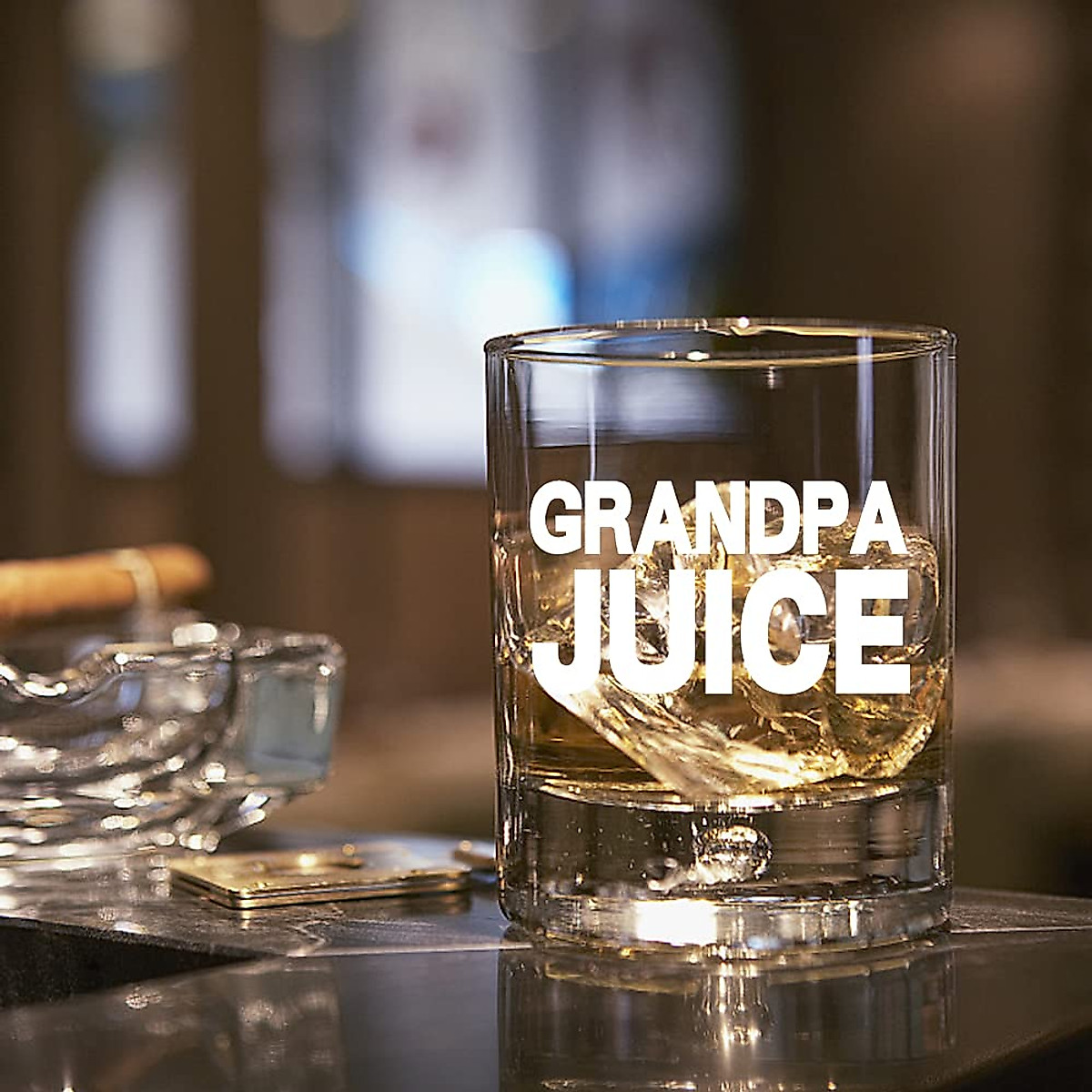 AGMdesign, Funny Grandpa Juice Whiskey Glasses, Grandpa Idea Gifts, Father's Day, Birthday Gifts, Christmas Gifts for Grandpa,New Grandpa from Grandchild