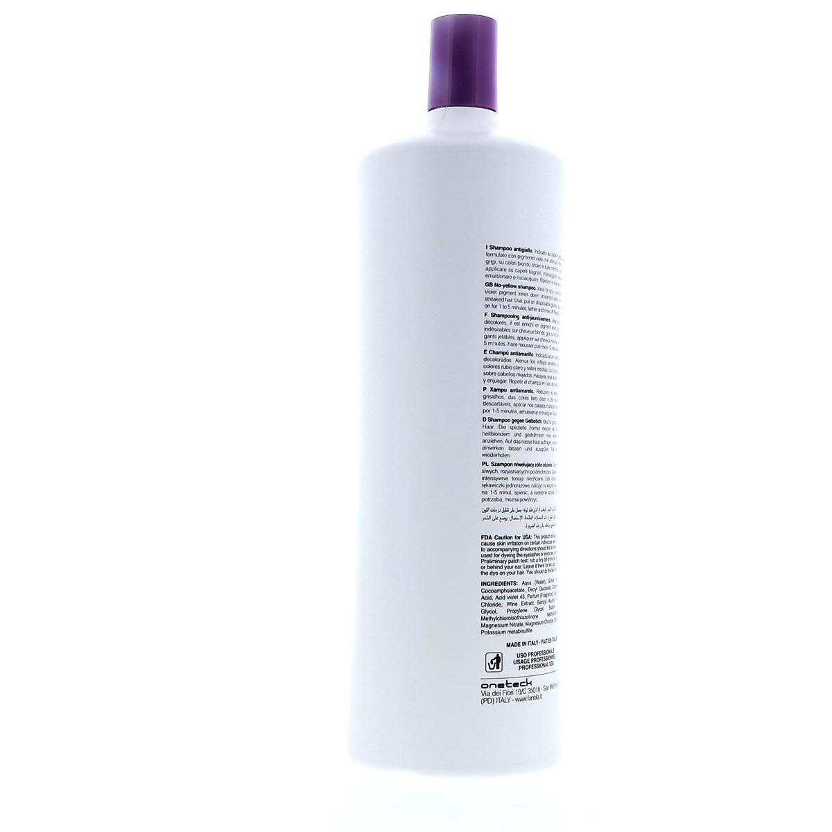 No Yellow Shampoo Large 1000ml Bottle 33.8 Fl Oz (Pack of 2)