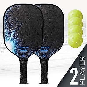 Franklin Sports Pickleball 2 Player Carbon Fiber Paddle and X-40 Pickleball Set - (2) Carbon Fiber Paddles - (4) X-40 Balls - Carry Bag - USA Pickleball Approved