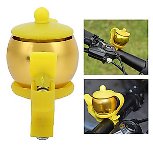 Aluminum Alloy Bells Ultralight Teapot Bike Bells Mountain Handlebar Alarm Bell Bike Accessory (Gold)