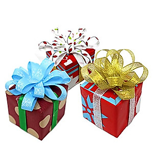 Joiedomi 18Pcs Christmas Ribbons; 90 Yard Grosgrain Satin Fabric Ribbons for Christmas Holiday Gift Box Wrapping, Hair Bow Clips, Gift Bows, Craft, Sewing, Wedding (18PCS One-Size)