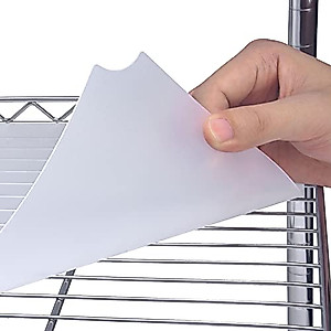 Slendor Wire Shelf Liner Value Pack of 5 Heavy Duty Waterproof Non-Adhesive Industrial Strength Plastic Mats for Tier Shelving Unit, 16 x 36 Inch Clear