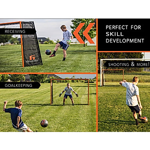 Goalrilla Striker Soccer Rebound Trainer with Double-Sided, Ultra-Responsive Rebounding Net and Goal, Large
