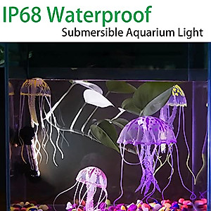 LED Aquarium Light, Remote Control Fish Tank Light, RGB Color Changing Brightness Adjustable IP68 Waterproof Underwater Submersible LED Light, LED Light bar Stick for Fish Tank, 7.5 inch