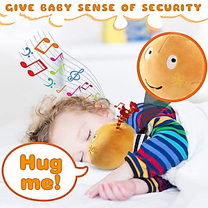 FIOLOM Stuffed Caterpillar Baby Toys Musical Soft Infant Toy Texture Sensory Plush Toys Crinkle Rattle with Ring Bell Ruler Design for Crawling Babies Boys Girls Newborn Preschool Toddler 3+ Month