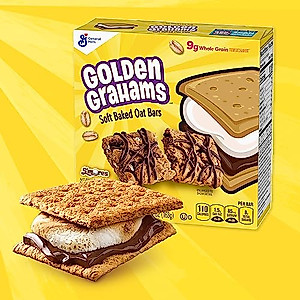 Golden Grahams S'mores Soft Baked Oat Bars, Chewy Snack Bars, 6 ct