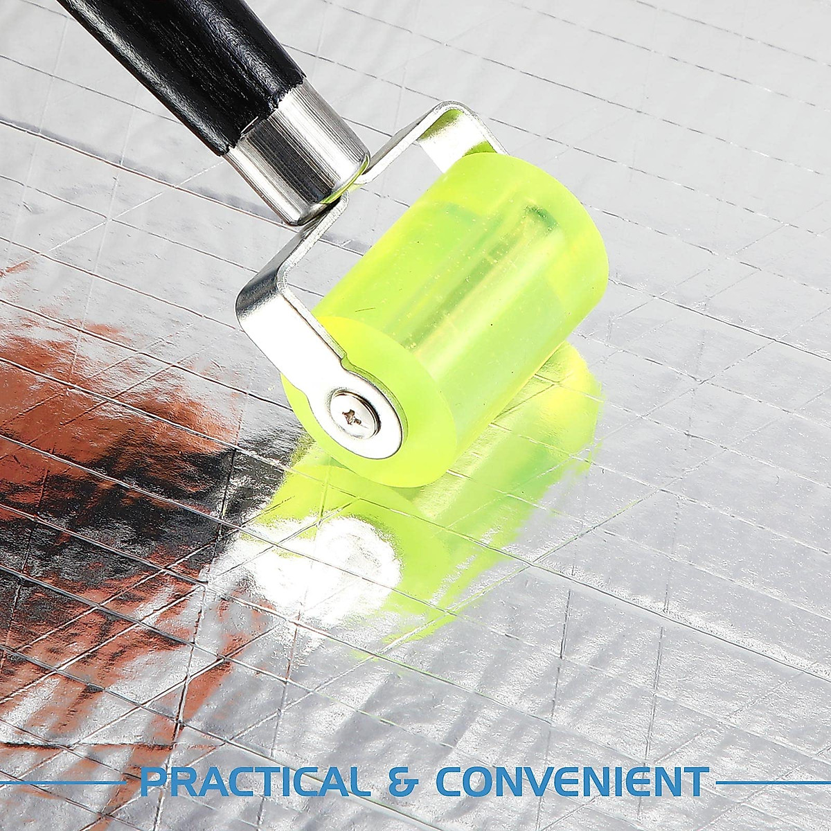 Tallew 31 Pcs 196 Mil Car Sound Deadening Mat Sound Deadener Automotive Audio Noise Insulation Dampening Insulation Mat with Rubber Roller for Hood Ceiling Door 15.7 x 9.8 in Each Sheet