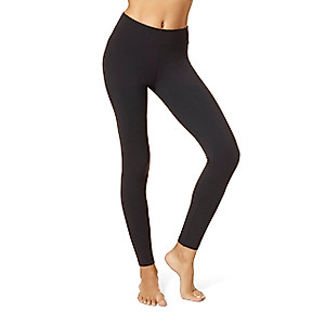 HUE Women's Cotton Ultra Legging With Wide Waistband, Assorted Hosiery, Black, 1X US
