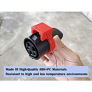 Tesla Model 3/Y Charger Lock for J1772 Adapter (Works with Non Flange Adapter, Not Work with Model S/X) (Red)[2PACK]