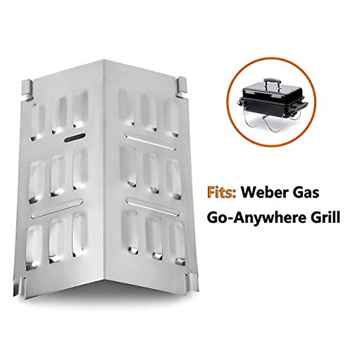 Stainless Steel Grill Flavorizer Bar Replacement for Weber 9201 and Gas Go-Anywhere Grill