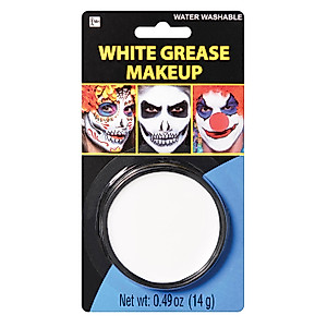 White Grease Makeup - 0.49 oz, 1 Count - Intensely Pigmented, Easy-to-Apply & Long-Lasting - Perfect For Cosplay & Themed Parties