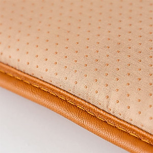 1/2/4 Packs Leather Horseshoe Chair Cushion Durable Soft Seat Cushion, Non-Slip Dining Kitchen Pad Pillow with Ties Machine Washable Cover ( Color : B-Dark Brown , Size Set of 4 ),