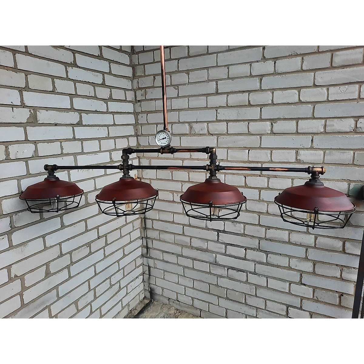 Long kitchen chandelier industrial Pendant lamp for billiard table.Rustic Steampunk Lighting