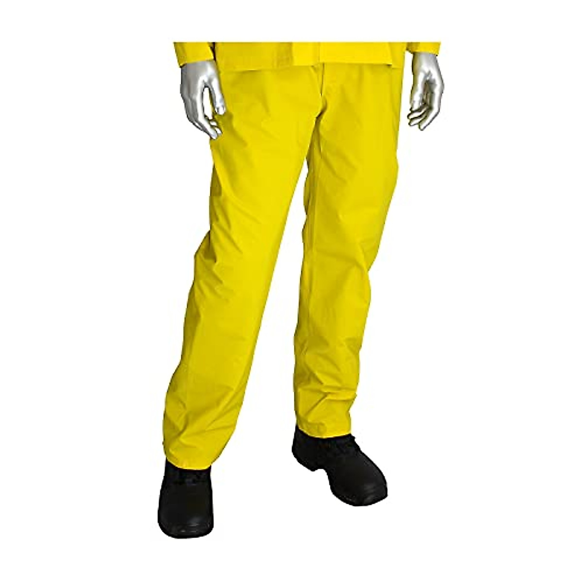 Xpose Safety Heavy Duty Yellow Rain Suit 3pc – .35mm PVC 48in Raincoat Jacket with Detachable Hood and Pants - Waterproof - Storm Weather, Raining, Fishing, Wet Work Conditions - XL