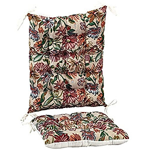 OakRidge Tapestry Rocking Chair Cushion Set, 2 Piece Set, Floral Design