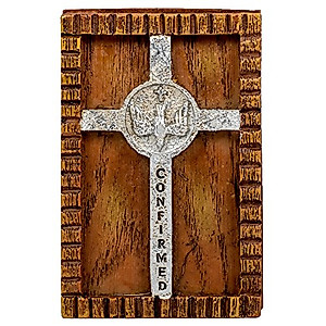 Roman Confirmed in Christ Wood Finish Small Confirmation Jewelry Keepsake Box