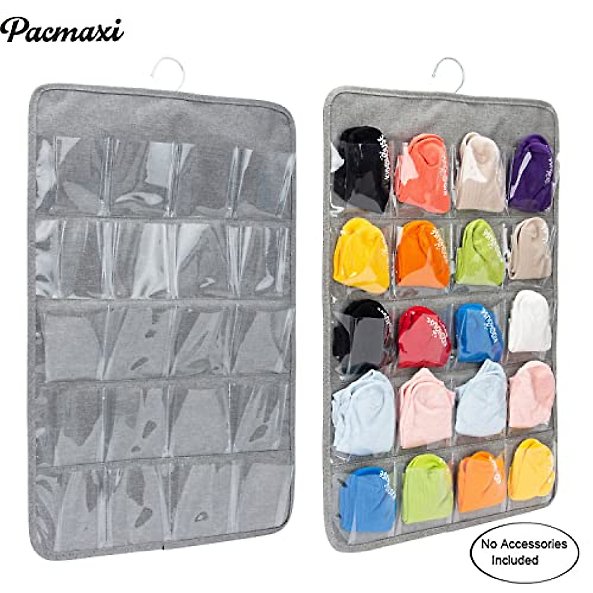 Hanging Baby Sock Organizer Storage, Sock Organizers Holder For Newborns, Newborn Baby Sock Holder, Baby Sock Wall Display Stand For Baby Girl Socks Storage Closet Nursery Bedroom Drawers (grey)