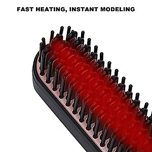 Folding Hair Straightener Comb 3 Gears Temperature Massage Straightening Comb 100-240V[US], Electric Hair Straightener Comb Chemical Hair StraightenersHair Perms, Relaxers-Texturizers