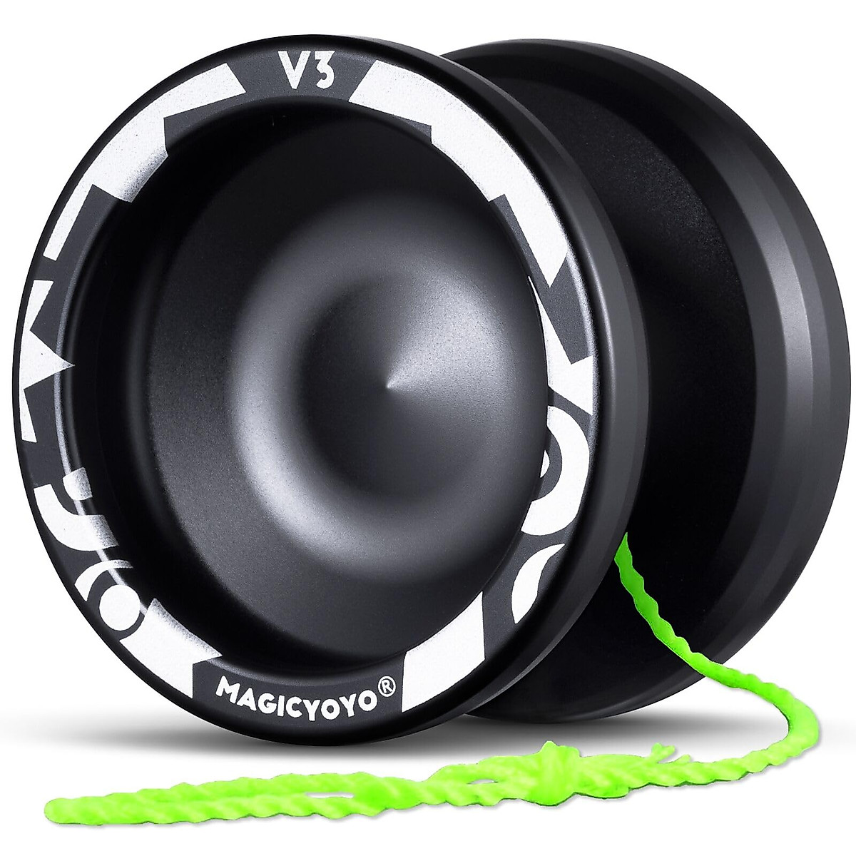 MAGICYOYO V3 Professional Responsive Yoyo for Kids 8-12 and Adults, Dual Function with 12 Strings, KK Bearing, Bearing Puller, Axle, Case - Black