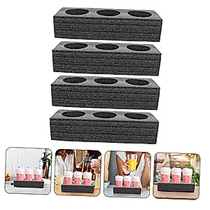 8 Pcs Milk Tea Drink Cup Holder 6 Cup Carrier Coffee Carrier Take Out Cup Trays Beverage Carrier Tool Trays Drink Holder Foam Cup Holder Pearl Cotton Dish Rack Insulation re-usable