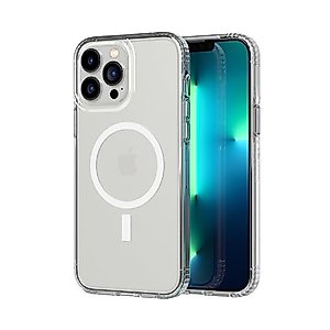 Tech21 Evo Clear Compatible with MagSafe Case for iPhone 13 Pro Max -Transparent Phone Case with 12ft Multi-Drop Protection