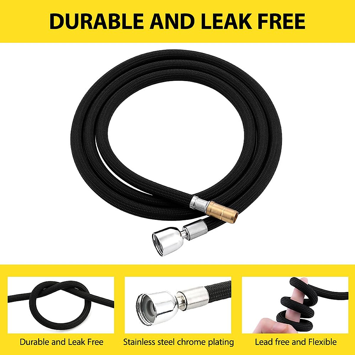 Pull Down Hose Replacement Faucet Parts Compatible with Kohler K-1219935-BC/K-1304674-BC/K-1219935 Hose Kit Pull-down Kitchen Faucet, 67in (K-1219935-bc)